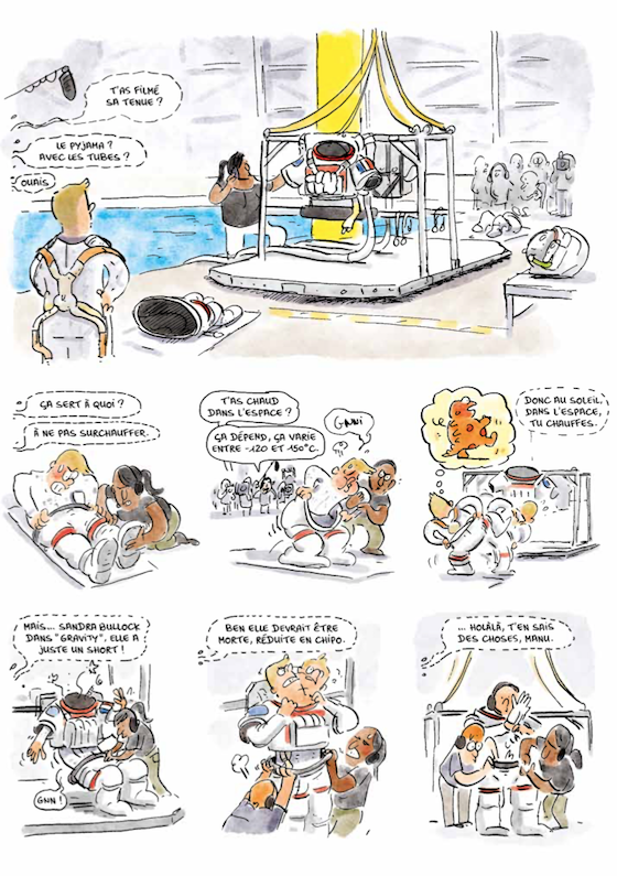 Quand Marion Montaigne nous glisse dans la combi de Thomas Pesquet ...